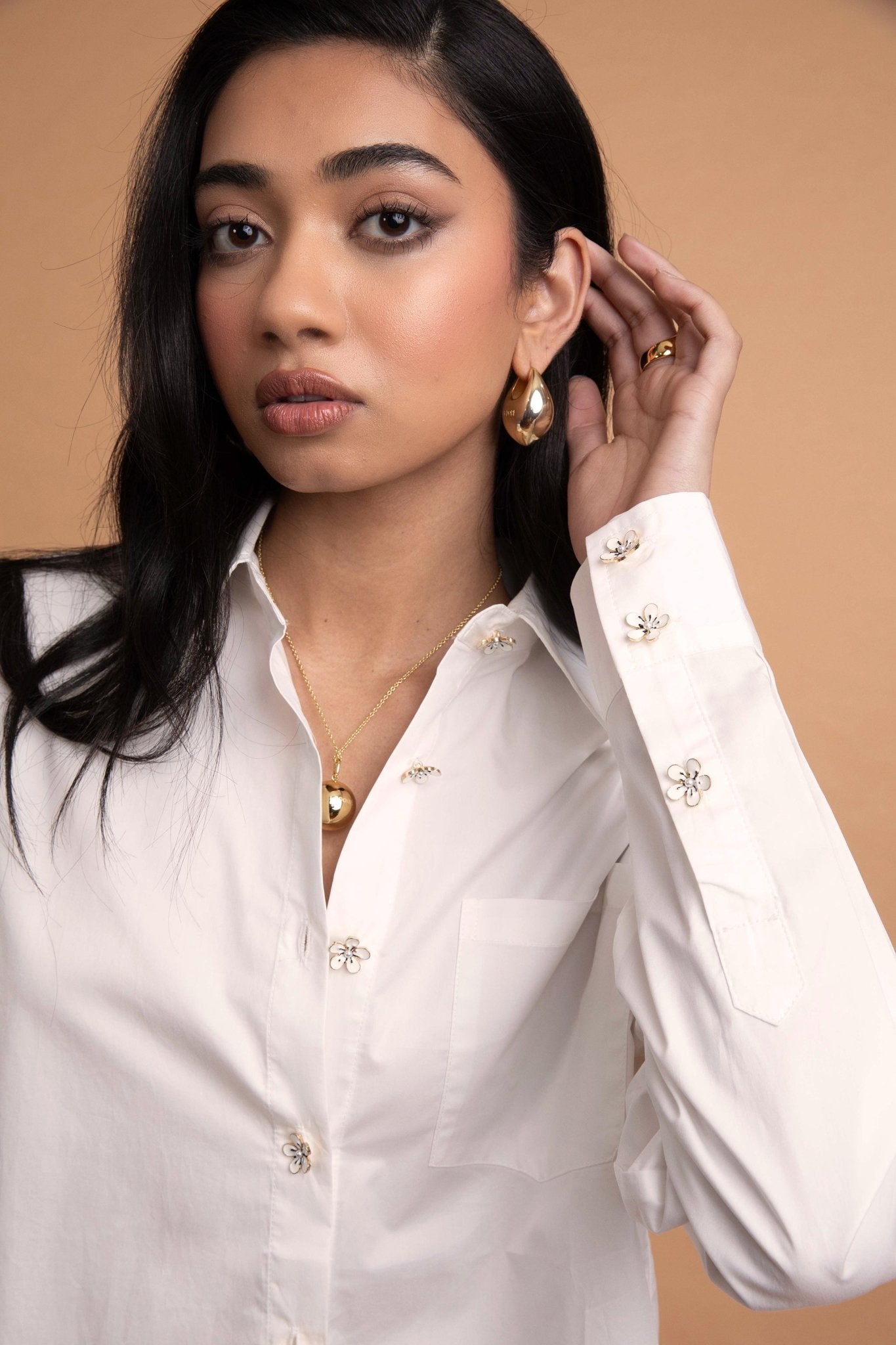 Droplet Hoop Earring – LEDORÉ